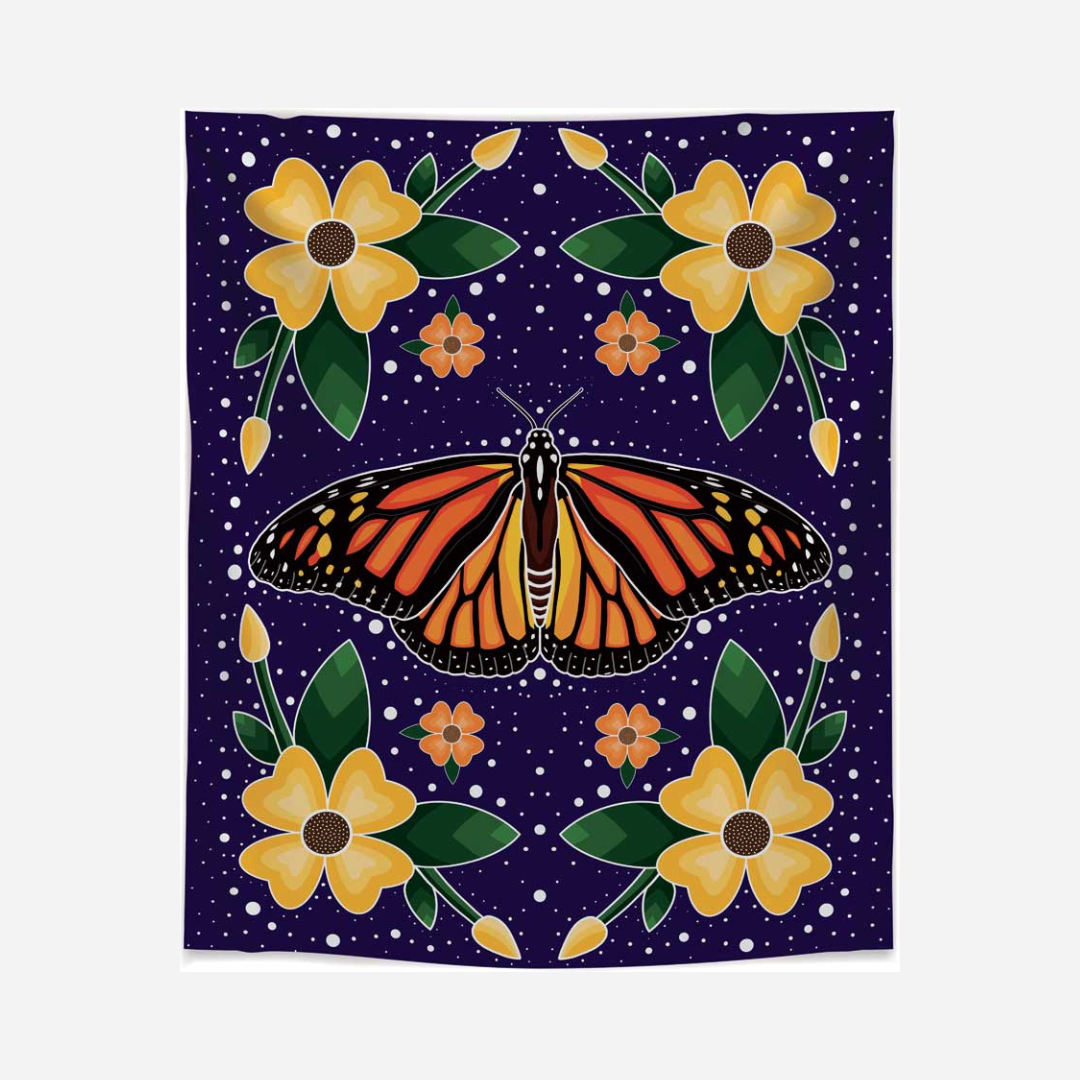Indigenous Art Blanket - Monarch Butterfly – Rob McIntosh